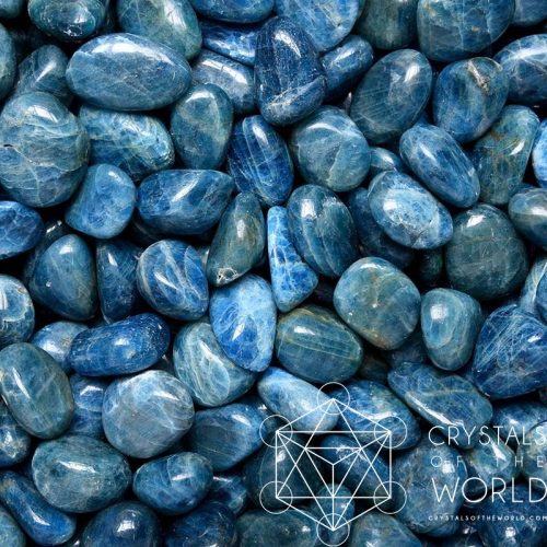 Apatite Tumbled Stone Blue - Crystals of the World