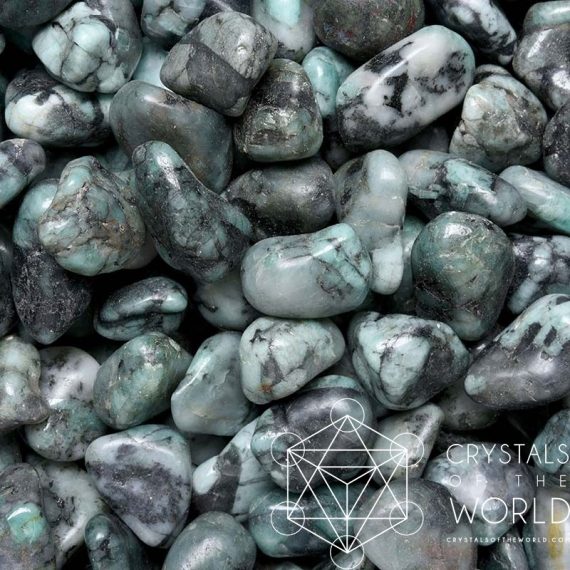 Emerald Tumbled Stone - Crystals of the World
