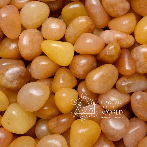 Golden Quartz Tumbled Stone - Crystals of the World