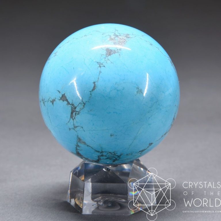 Light Blue Howlite Spheres - Crystals of the World