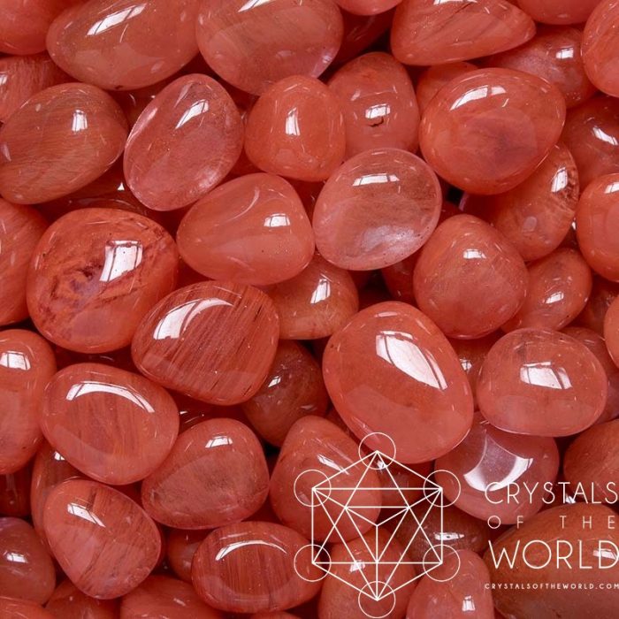 Obsidian Tumbled Stone Strawberry - Crystals of the World